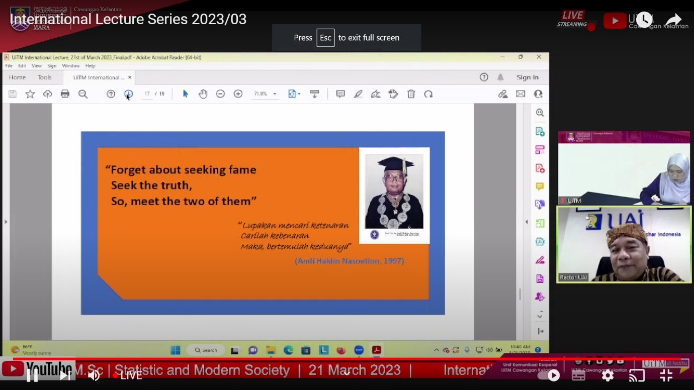 “Statistics and Modern Society: Two Things that Cannot Be Separated ...